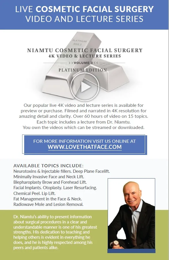 Live Cosmetic Facial Surgery 4K Video & Lecture Series